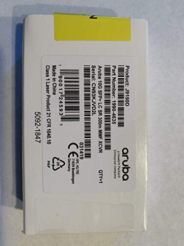 HP J9150D Aruba - SFP+ transceiver module - 10 GigE - 10GBase-SR - SFP+ / LC multi-mode - up to 984 ft - for HPE Aruba 2540 48, 2920, 2930M 24, 2930M