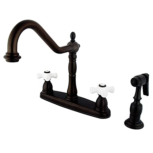 Kingston Brass KB1755PXBS Heritage 8-Inch Centerset Kitchen Faucet, Oil Rubbed Bronze