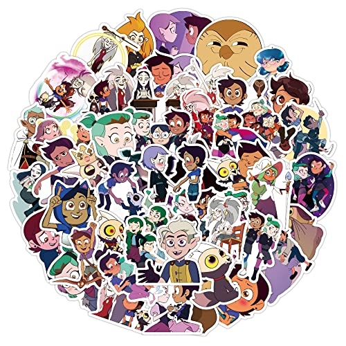 The Owl House Merch 50 Packs Stickers for Adults,Diseny Aesthetic Vinyl Movie Colorful Waterproof Decals for Water Bottle,Laptop,Computer,Phone Case,Car,Guitar,Bumper,PS5,Skateboard,Gifts for Kids