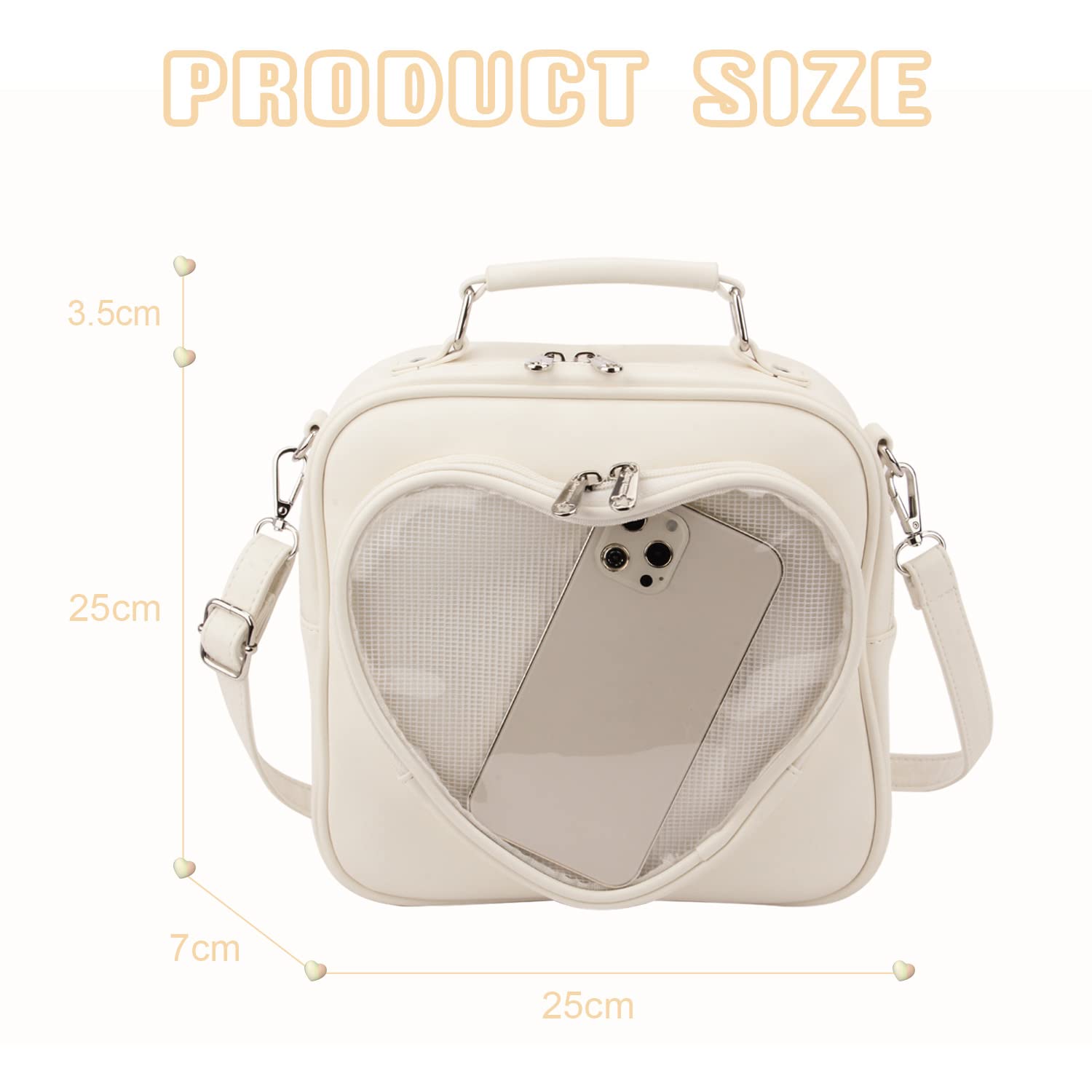 FUKZTE Crossbody Bag for Women Backpack Fashion Rucksack Ladies Shoulder Bag Casual Daypack,White