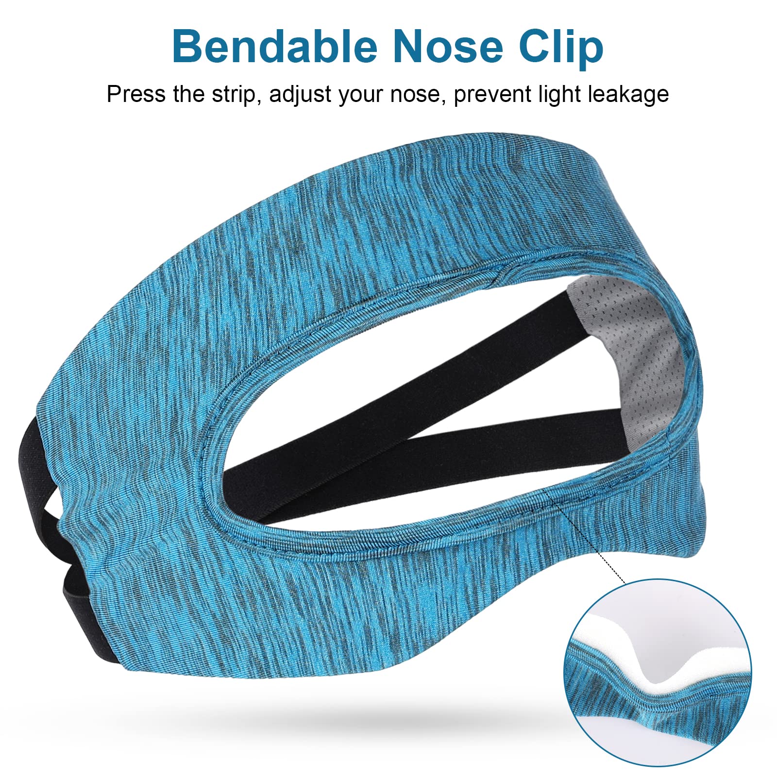 Eye Mask Cover Compatible with PSVR2 / Oculus Quest 2 / Meta Quest Pro Accessories, Breathable Sweat Band with Nose Pad for VR Headset, Elastic Eye Cover Face Cover for Meta Quest 2 (5 Pcs)