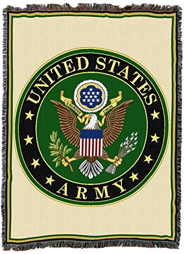 Pure Country Weavers US Army -Military Service Mark Seal Blanket Eagle - Gift Military Tapestry Throw Woven from Cotton - Made in The USA (72x54)