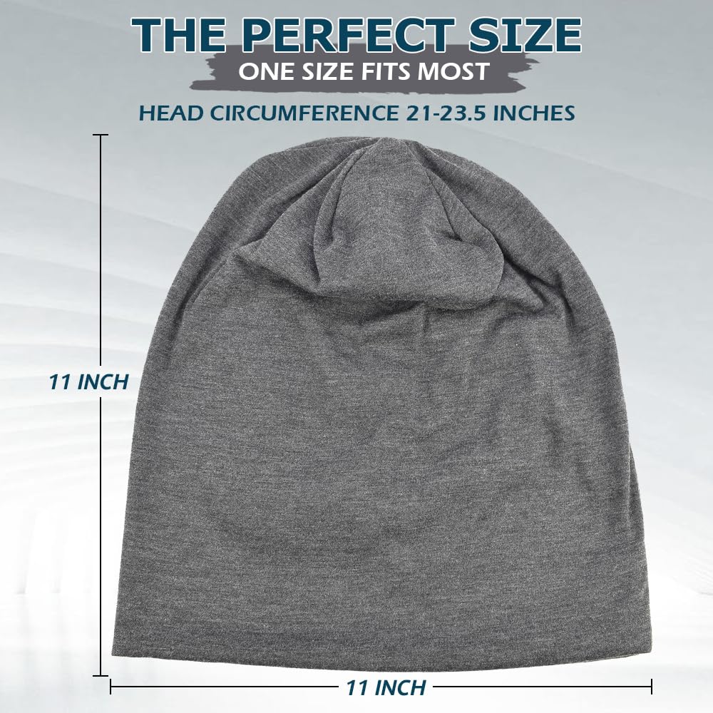 EINSKEY Cotton Slouchy Beanie Hat for Men/Women, Lightweight Oversize Large Thin Skull Cap Chemo Cap Night Sleeping Cap