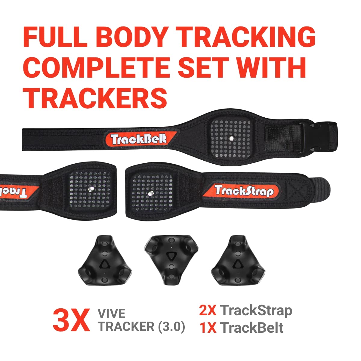 Full Body Tracking Bundle - 3 HTC Vive Trackers (3.0) + Rebuff Reality Trackstrap