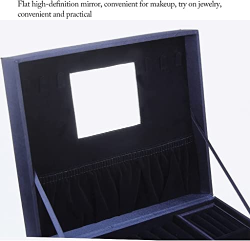 KYUSAR Jewelry Case Jewelry Boxes 3-Layer Silk Surface Velvet Jewelry Organizer Box Jewelry Display Storage Case Small 2 Watch Pillow Box. Jewelry Organizer ( Color : Onecolor , Size : 23x20x19cm )