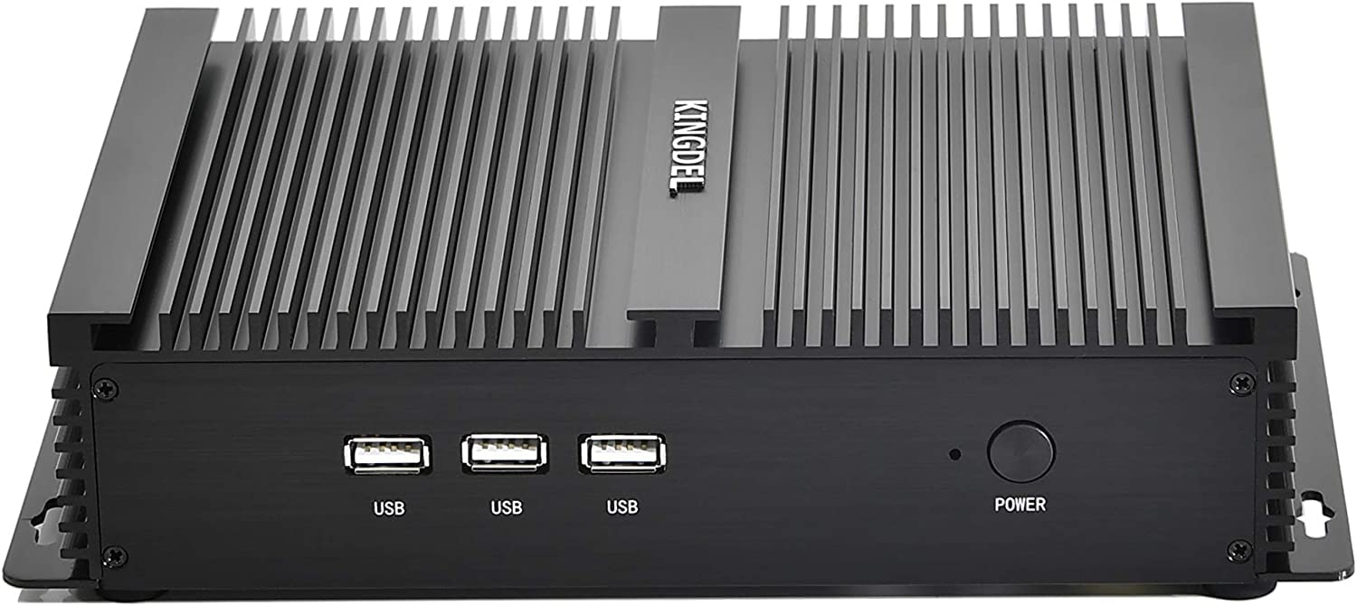 KINGDEL Fanless Industrial Mini PC with 11th Gen Core i7-1165G7 Processor 12MB Cache Up to 4.7GHz, 16GB DDR4 RAM, 1TB NVMe SSD, HD, 2xCOM, Full Metal Case, W-11 Pro