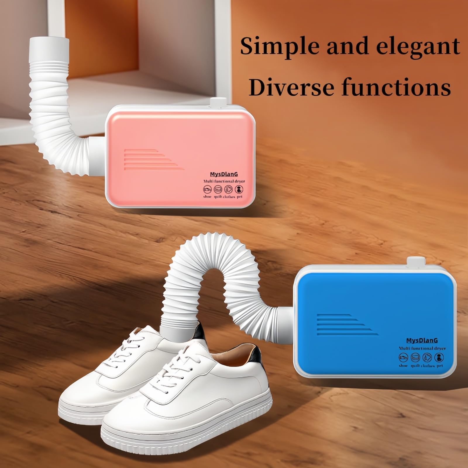 MysDlanG Portable Dryer for Apartments,Travel Portable Dryer Machine for Clothes with Timer,Drying Pets/Shoes/Clothes/Warming Bedding Machine,Mini Dryer for Apartments, Dorms, RVs,sssss, Blue
