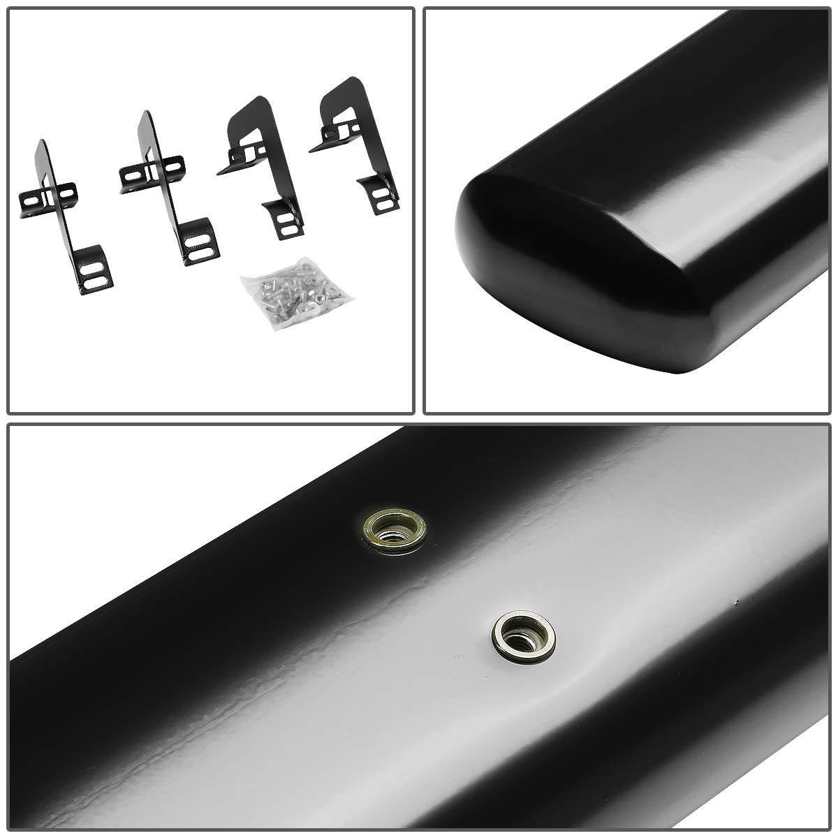 DNA Motoring STEPB-4-885-BK 4 Inches Powder Coated Side Step Nerf Bar Running Boards Compatible with 2004-2014 F150 Super Cab