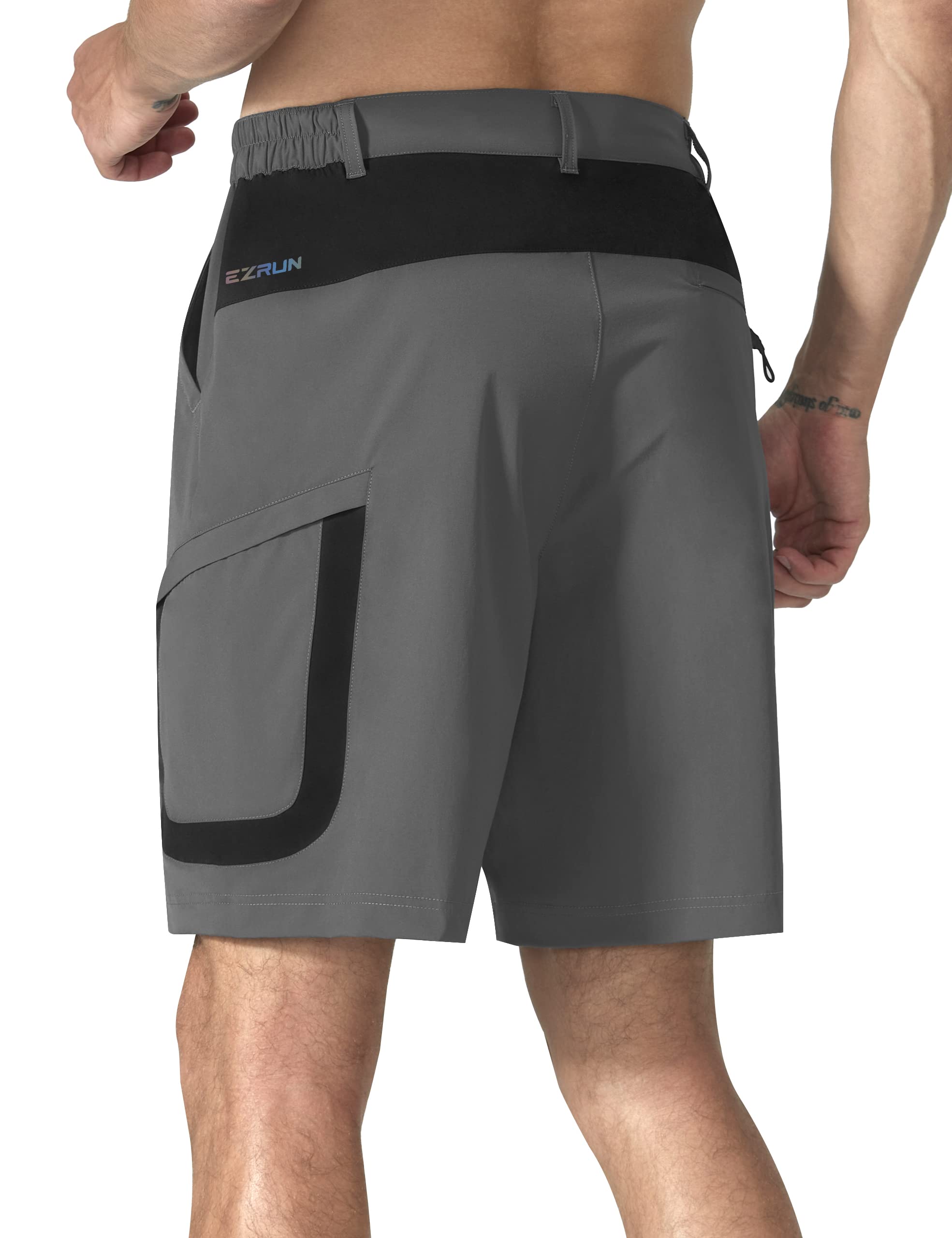 EZRUN Men's Hiking Cargo Shorts Casual Golf Shorts Outdoor Work Shorts with Multi Pockets for Travel Fishing Camping
