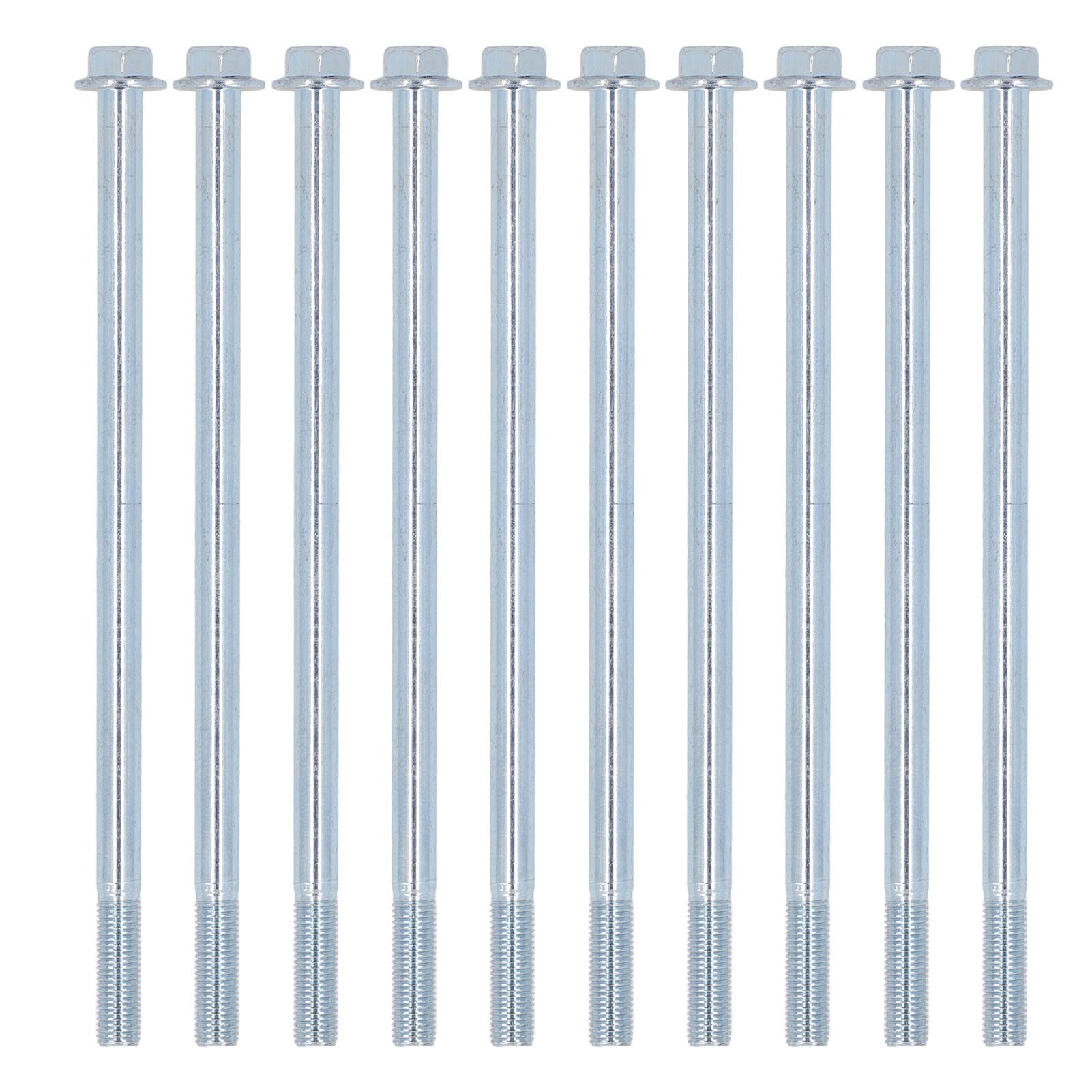 Half Thread , 10 Extended Hex Head , Durable Carbon Steel, High Hardness, Wear Resistance for Gasoline Generator (10*210)