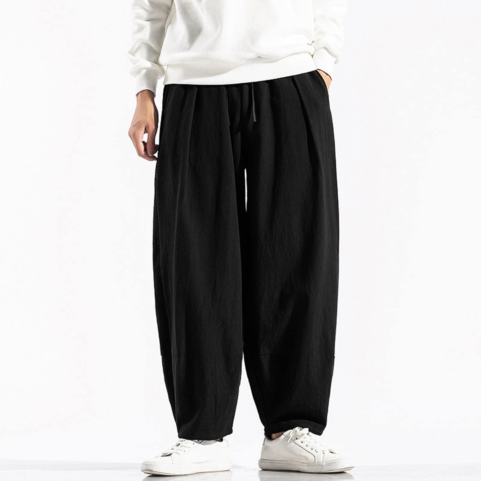 FlekmanArt Harem Pants for Men Mens Sweatpants Sweatpants for Men Comfortable Breathable Trousers Mens Workout Pants