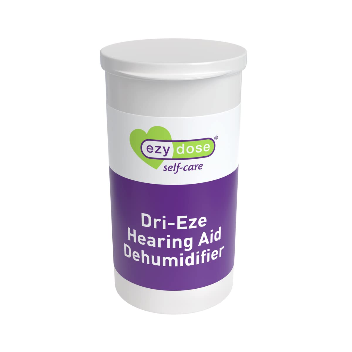 EZY DOSE Dehumidifier for Hearing Aid Cleaning, Small Container for Home or Travel, Easy to Use, Everyday Cleaner, Protection Against Moisture and Sweat, BPA Free
