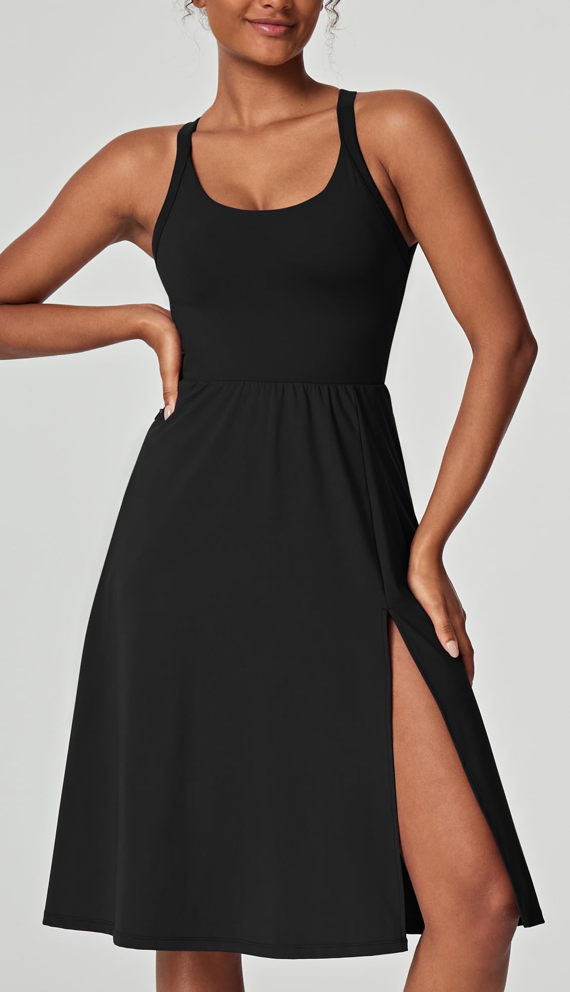 Ewedoos Tennis Dress Adjustable Straps Athletic Dress with Built-in Shorts & Bras Womens Workout Golf Exercise Dresses