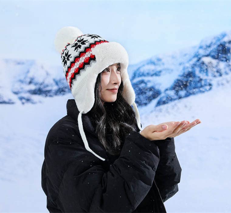 G-dress Globalwells Women Earflap Peruvian Beanie Hat Snow Ski Trapper Cap
