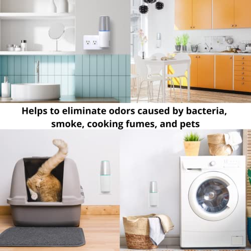 JETS AIR PRO Portable UV Air Sanitizer, AC Pluggable Air Purifier, Wall Plug-In, Air Purifier for Viruses, Germs, and Bacteria, Reduces Odors, UVC Light, Eliminate and Sanitize Germs and Airborne Pollutants. For home, car, office, hotel.
