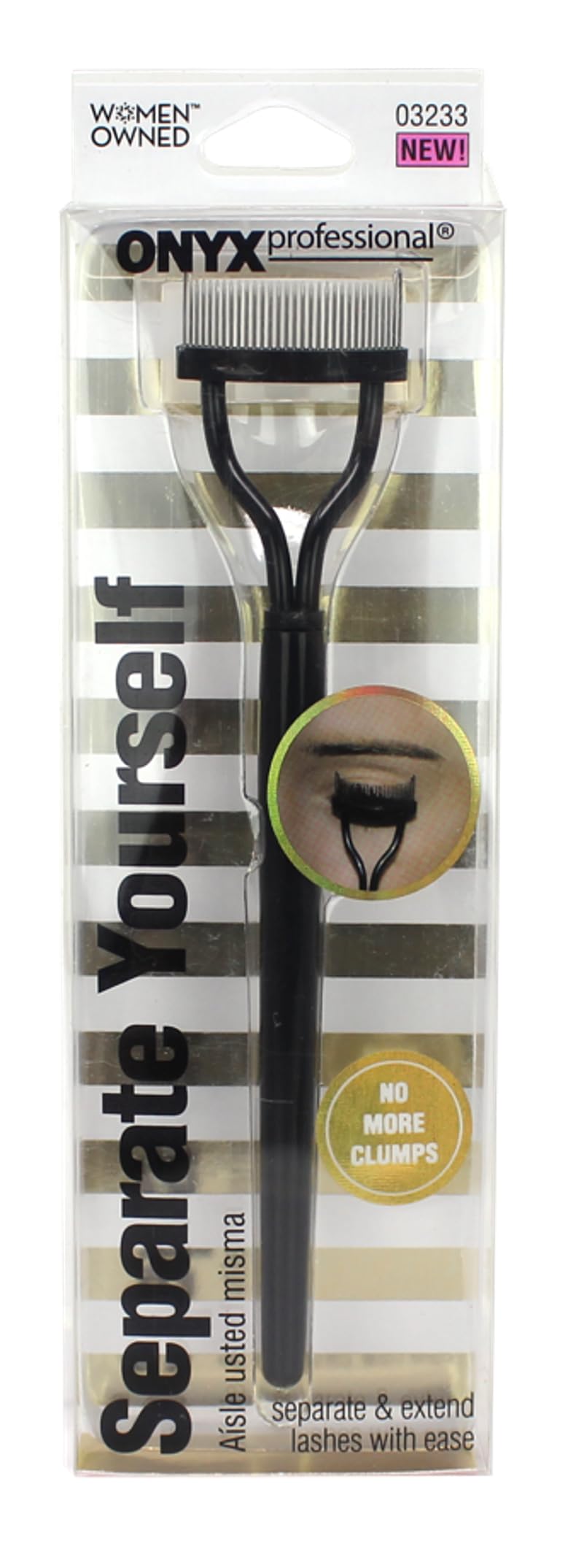 Eyelash Comb Separator Lash Tool - Eyelash Separator tool, Lash Comb, Eye Brow Brush, Eye Lash Separator Tool for Mascara - Eyelash Brush Separator Mascara Brush Eyelash Tool by Onyx Professional