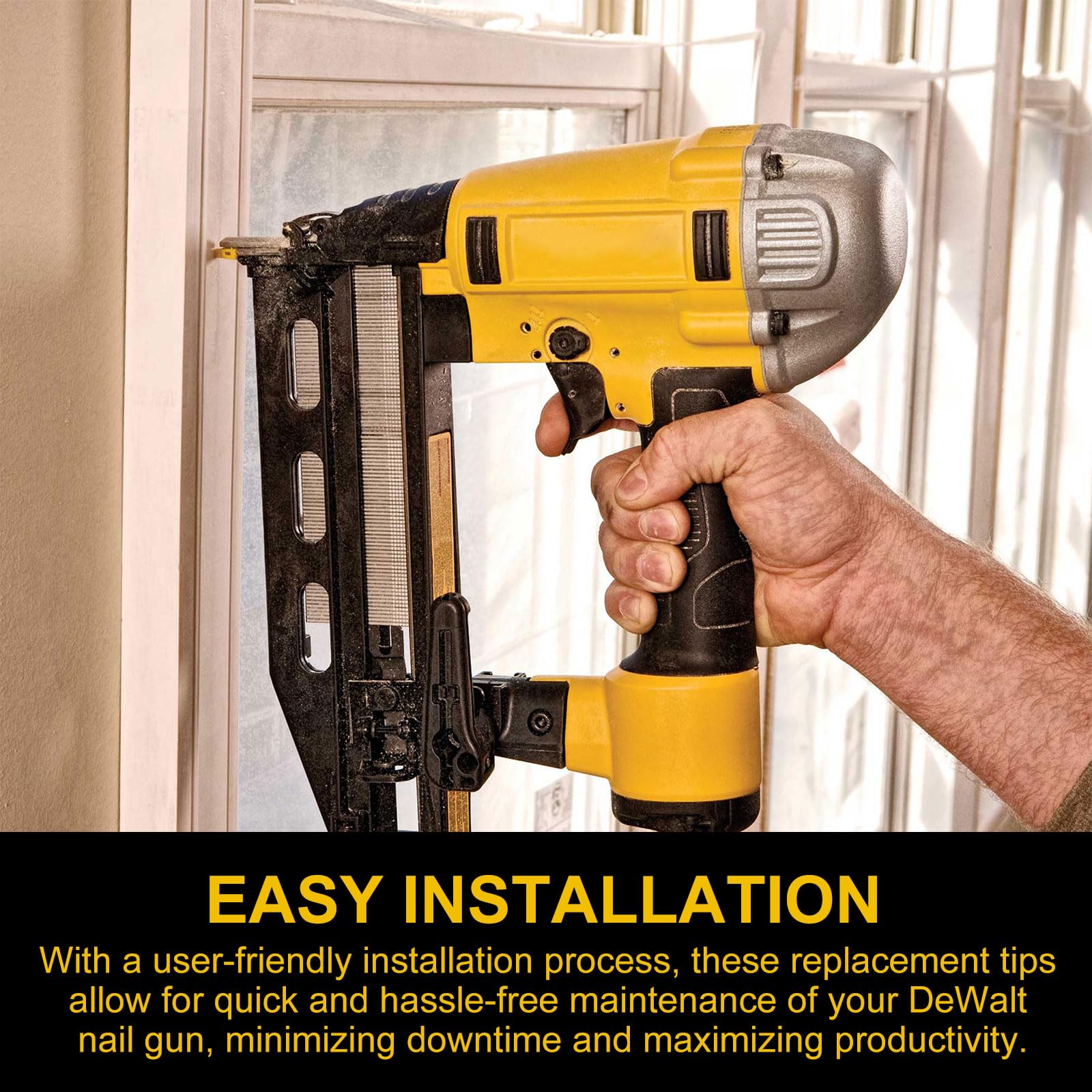 Nailer Tip 9R208924 9R208924-2 for DeWalt DWFP12233 (4 Pack), for DeWalt Nail Gun Parts Replacement