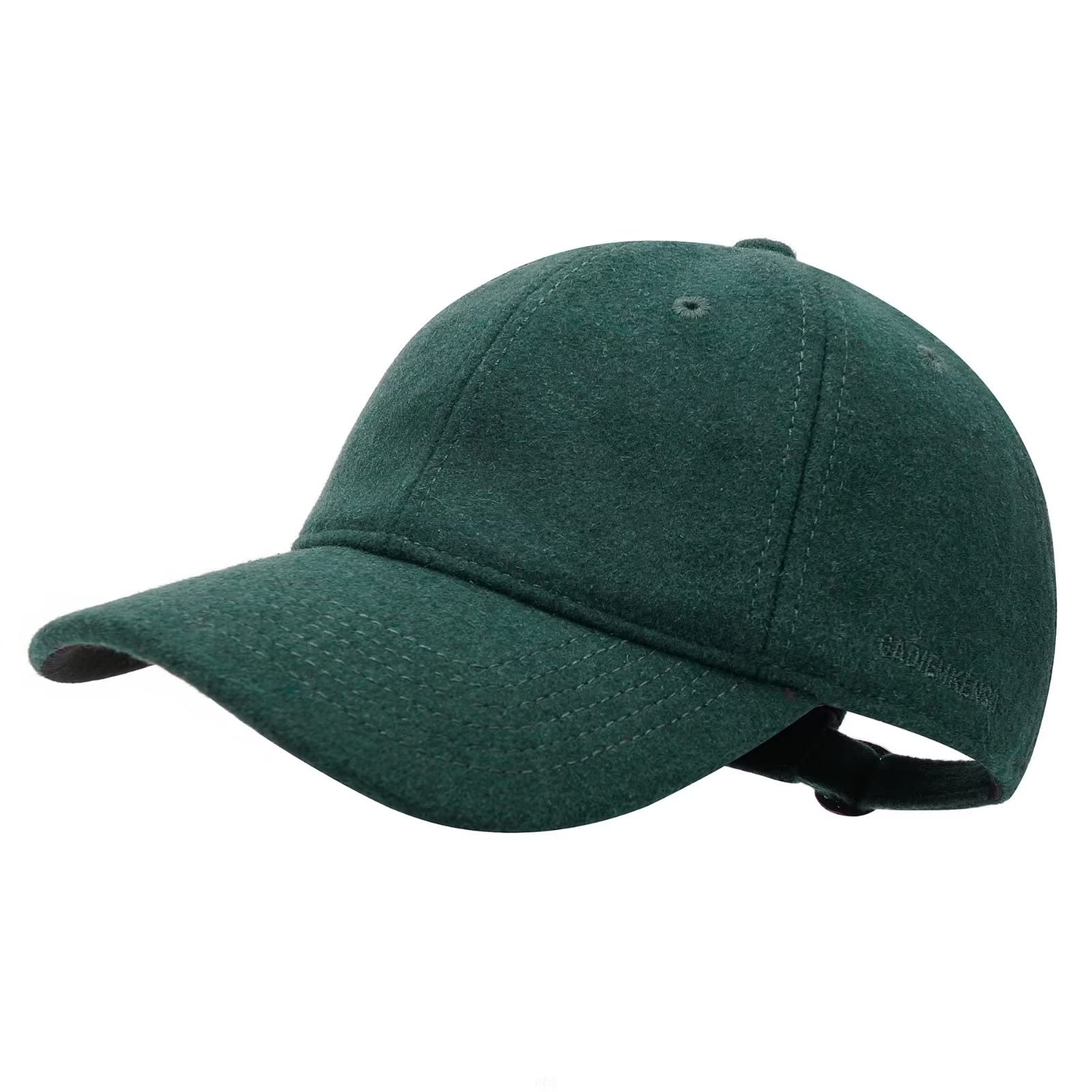 GADIEMKENSD Winter Baseball Caps Unstructured Wool Dad Hat Warm Trucker Hats Work Cap Workout Thick for Mens Womens 7 1/8-7 1/2 Blackish Green