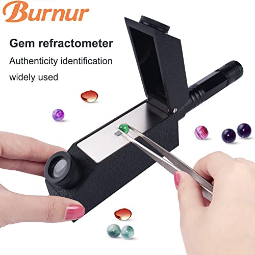Gem Portable Refractometer, RHG181 1.30-1.81 Presidium Gemstone ldentification Tester for Jewelry, Gold & Silver and Diamond, Lab Refractometers