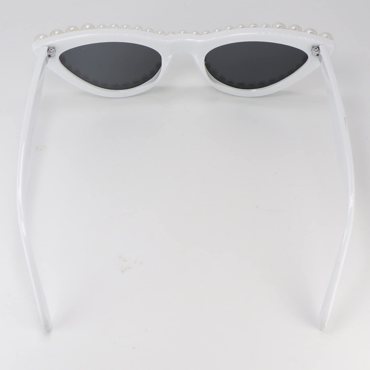 FUPRECIOUS Pearl Cat Eye Sunglasses Womens Cute Fashion Trendy Eyewear