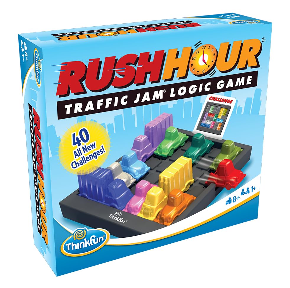 ThinkFun Rush Hour Traffic Jam Brain Game and STEM Toy for Boys and Girls Age 8 and Up β Tons of Fun With Over 20 Awards Won, International seller for Over 20 Years
