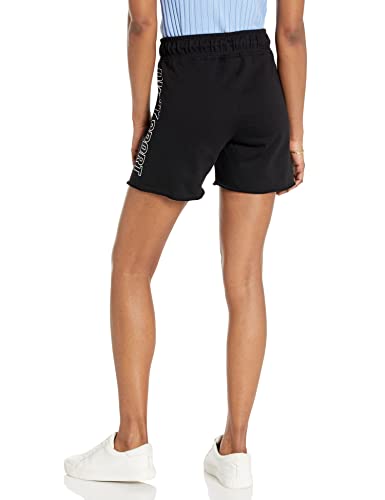 DKNY Women's Sport Active Logo Short, Black, X-Large