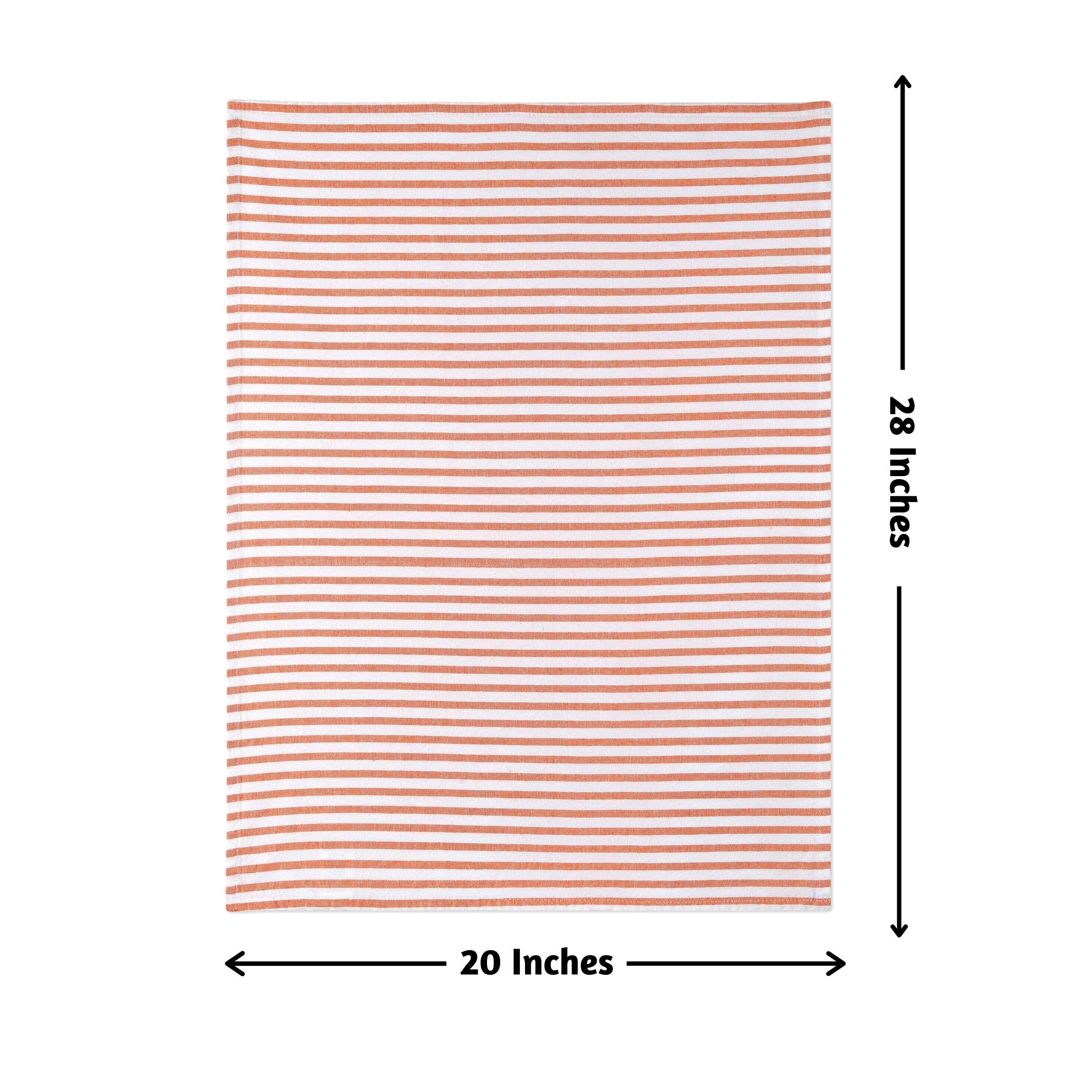 Folkulture Kitchen Towels with Hanging Loop, 100% Cotton Dish Towels or Tea Towels for Décor, Hand Towels or Kitchen Towels, 20 x 28 inches, Set of 3 (Autumn Sunset)