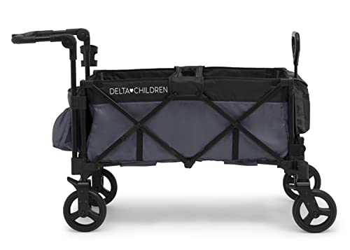 Delta Children Adventure Stroller Wagon, Grey/Black
