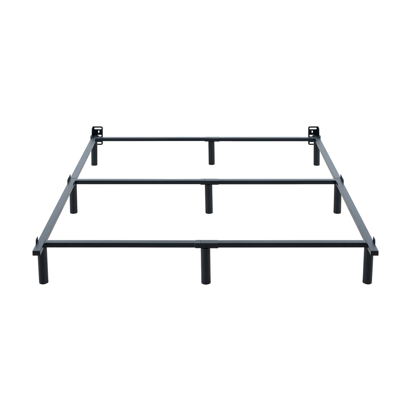 NELGUTA Basics Metal Bed Frame, 7 Inch Support for Box Spring and Mattress Set, Black, King