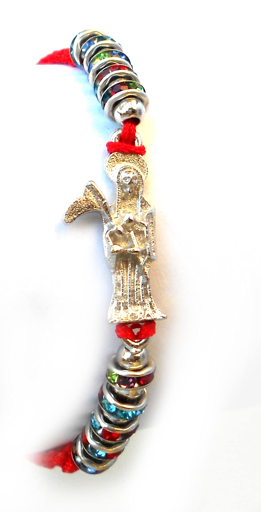 Dijkoo String Saint Death Grim Reaper Bracelets/Pulsera de Hilo Rojo Santa Muerte Set of 3