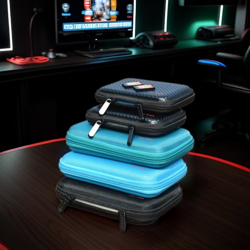 Deluxe Switch Game Case for 40 Nintendo Switch Games, Switch Game Card Holder, Storage Case for PS Vita Game or SD Cards, Turquoise Blue