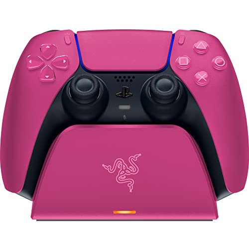 Razer Quick Charging Stand for PlayStation 5: Quick Charge - Curved Cradle Design - Matches PS5 DualSense Wireless Controller - One-Handed Navigation - USB Powered - Pink (Controller Sold Separately)