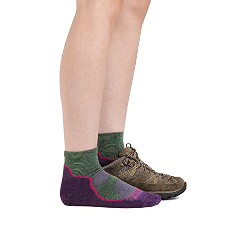 Darn Tough Vermont Light Hiker 1/4 Lightweight with Cushion Moss LG (US 10-11.5)