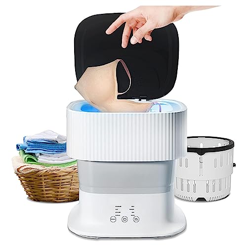 DIGBYS Mini Portable Washer, Portable Folding Washing Machine 9L with Spin Dry,Automatic Water in and Out, Washer Machine for Apartment for Small Rooms,Camping,RV Travel