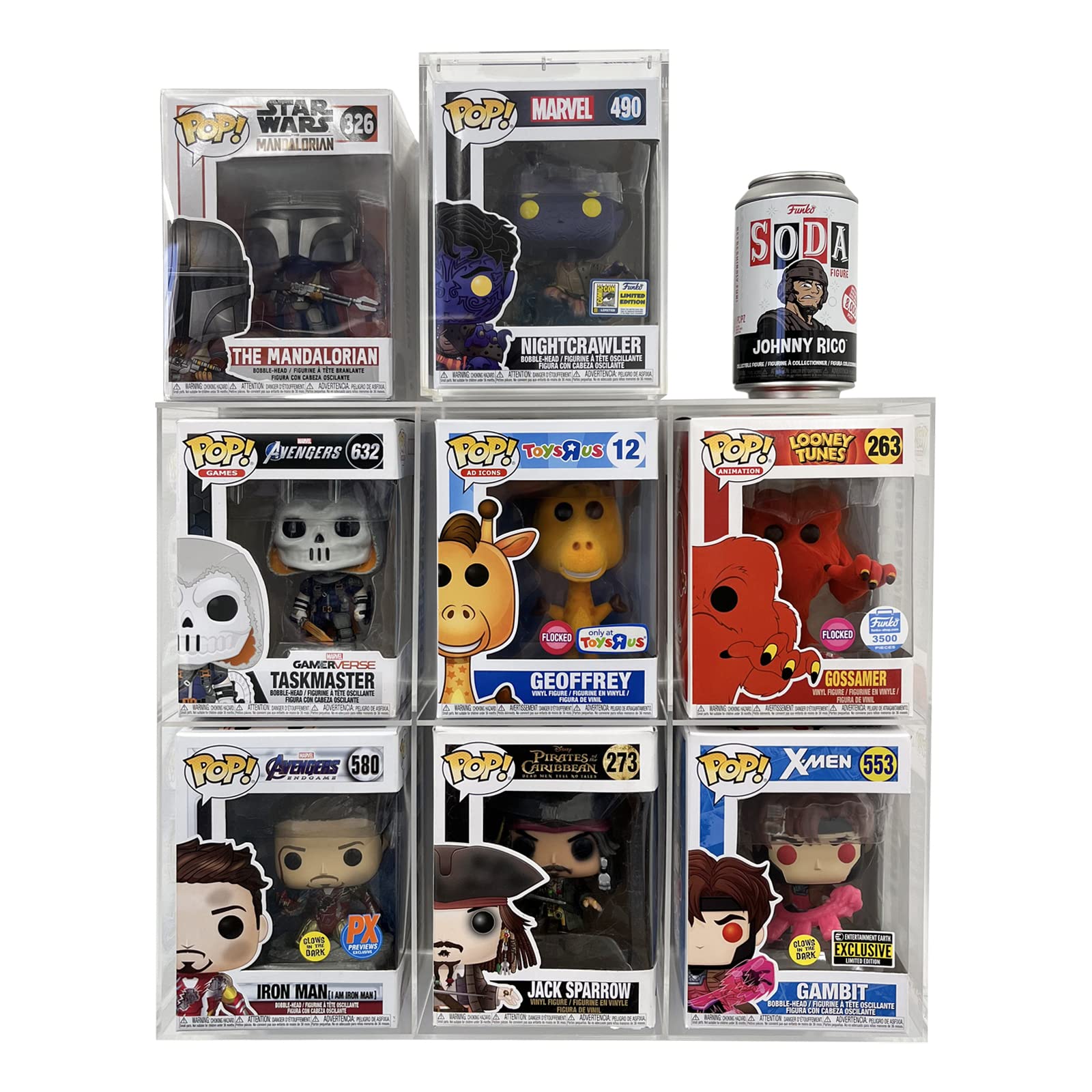 JDS Toy Store Shelf for Pop Display, Ultra-Clear Acrylic Display Case Providing A Beautiful Display, Does Not Come with Screw and Pops
