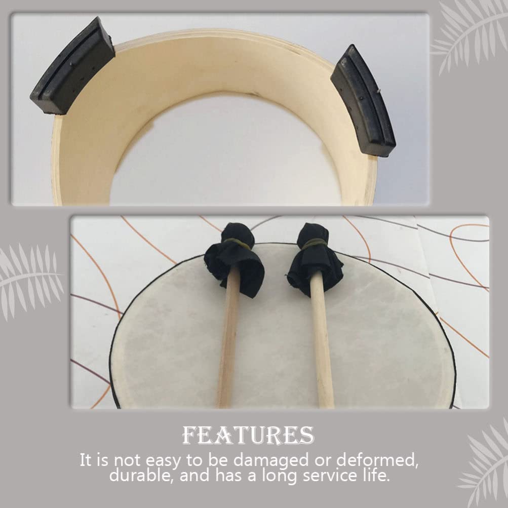EXCEART 1 Set Kids Floor Tom Drum Percussion Instrument Music Drum Wooden Drum Toy with Drumstick for Children Educational Developmental Playthings