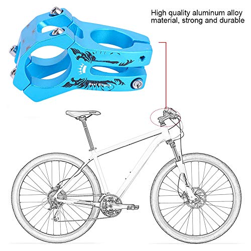 Demeras Handlebar Stem, Mountain Bike Handlebar Stems Bike Stem 31.8mm for MTB for Road Bike(Blue)