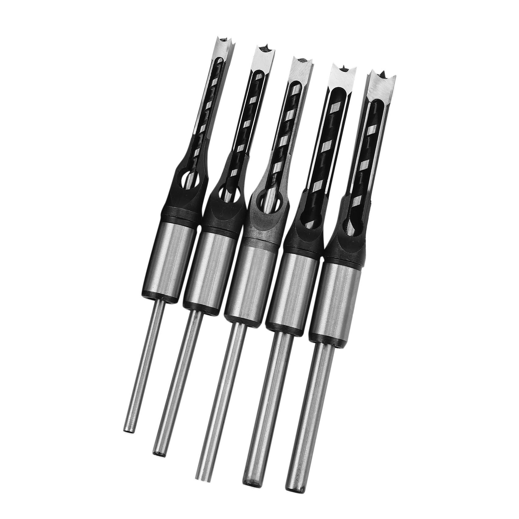 HANFAIRS 7pcs 1/4 to 1/2 Drill Bit 45 Steel Mortising Drilling Woodworking