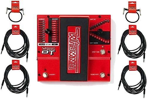 DigiTech Whammy DT Drop Tuning Guitar Pitch Shift Effect Pedal with ac power adapter , 2 Instrument cable and 2 Path cables for guitars