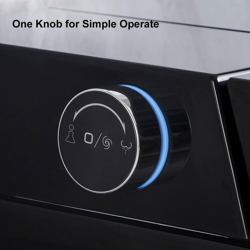 KunMai Smart Toilet with Bidet Built in,Auto Open/Close,Heated Seat, Automatic Flush Bidet Toilet,Night Light, One-Piece Black Toilet for Bathroom