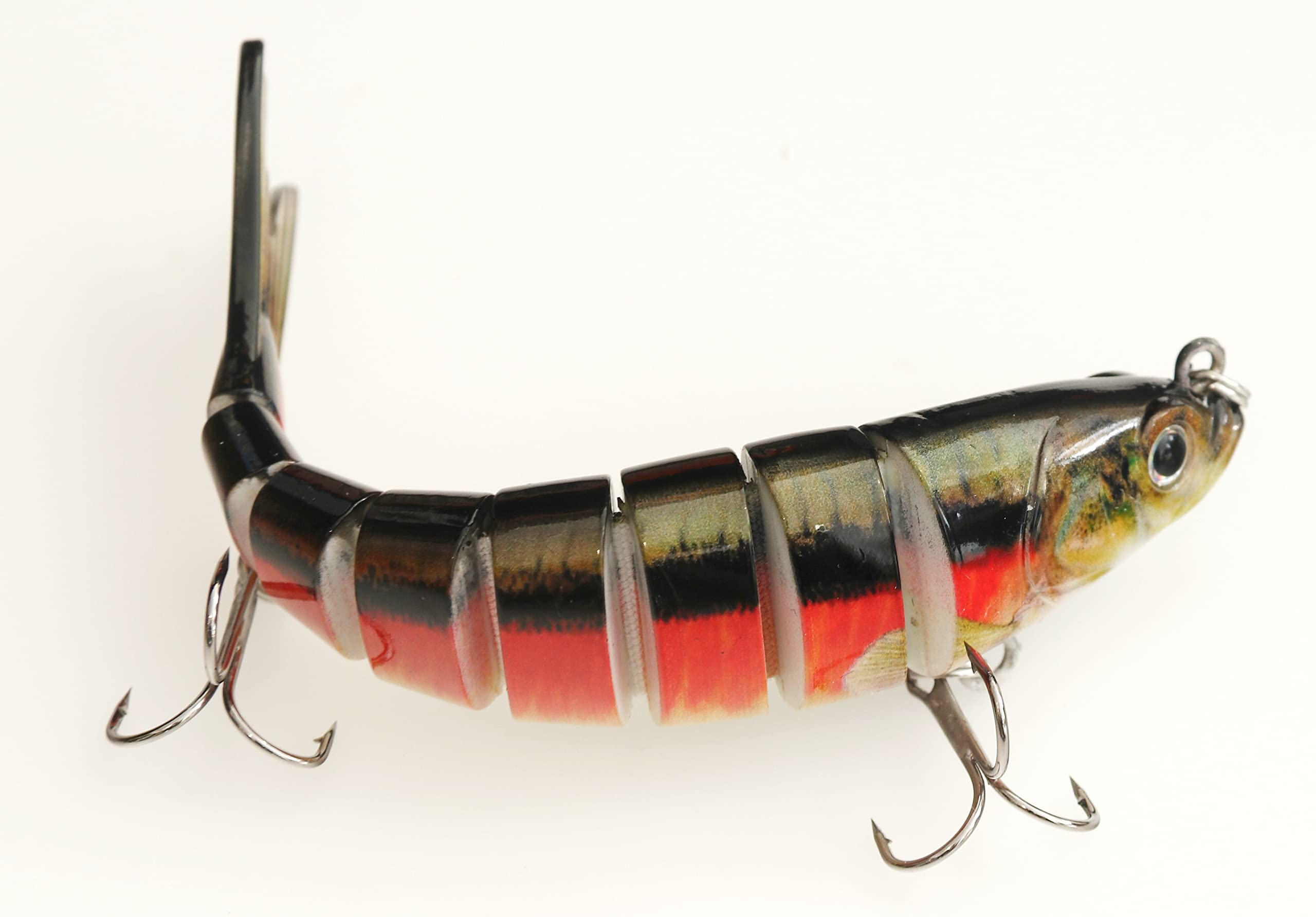 Fishing Lure Baits Lifelike Multi-Jointed 8 Sections Slow Sinking Swimbaits Bait Tackle Kits 3pcs, Freshwater Fishing Tackle