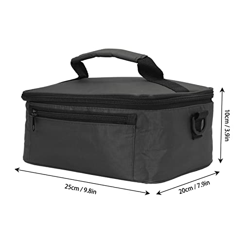 Food Warming Tote, Control Temperature Portable Portable Mini Oven Oxford Cloth Heat Preservation for Home (Black)