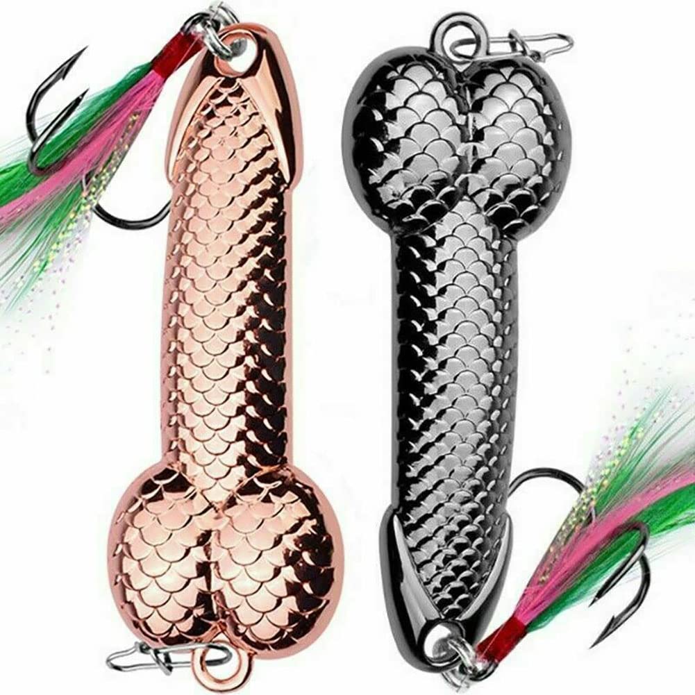 Fishing Lures Fish Metal Spinner Bait Tools Tackle Hook Baits Tool Accessories (Rose Gold 36 g)