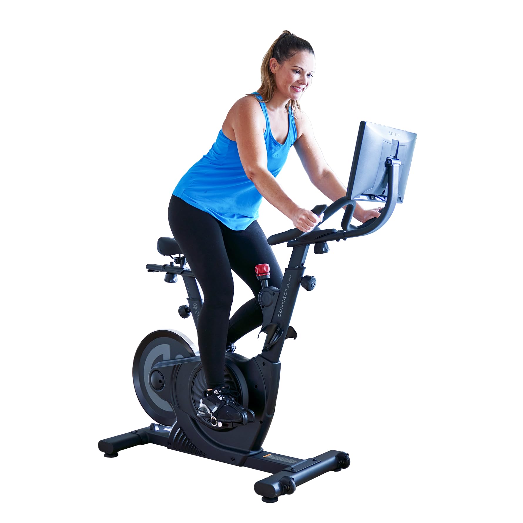 Echelon EX4S-10 Smart Connect Fitness Bike, 30-Day Free Echelon Membership, Easy Storage, Small Spaces, Cushioned Seat, Solid, Top Instructors, 32 Resistance Levels, Bluetooth, (Renewed Premium)