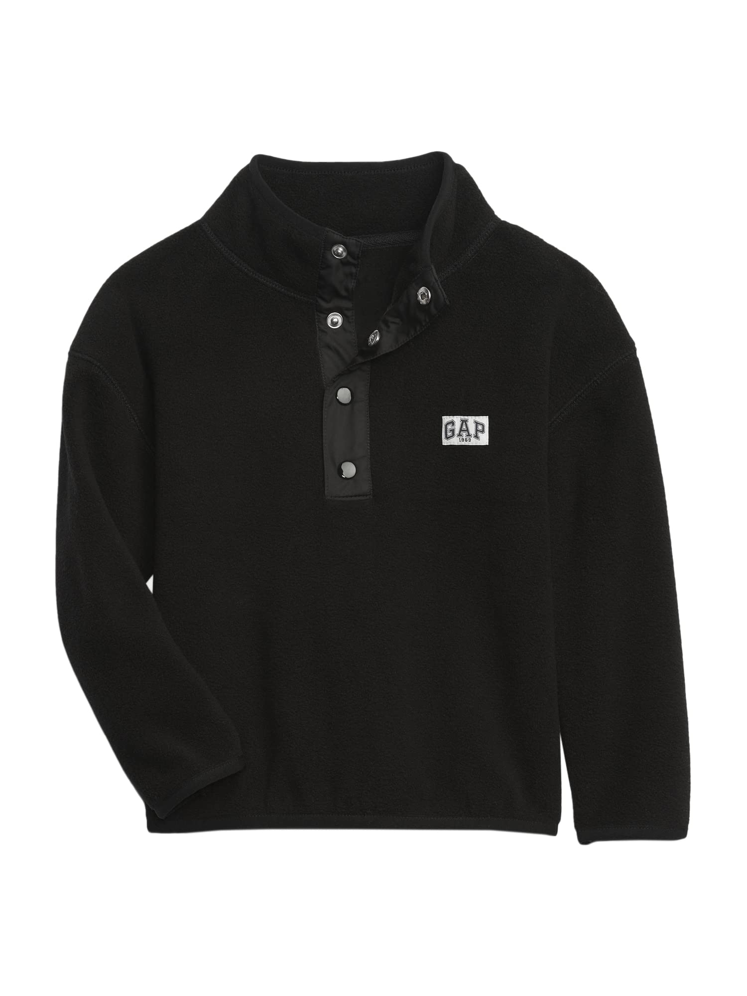 GAP baby boys Performance Fleece Mockneck Sweatshirt, Black 19, 12-18 Months US