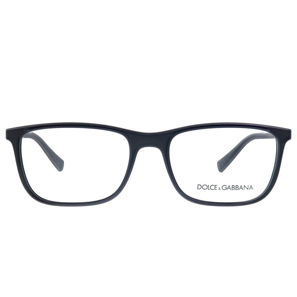 Dolce & Gabbana DG 5027 2525 Matte Black Plastic Rectangle Eyeglasses 55mm