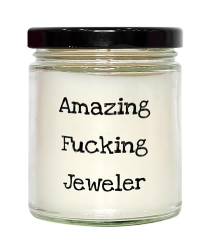 Unique Jeweler Gifts, Amazing Fucking Jeweler, Brilliant Scent Candle for Colleagues, from Friends, Gifts for Accountants, Gifts for Doctors, Gifts for Lawyers, Gifts for Dentists, Gifts for Nurses,