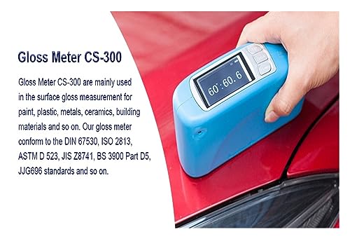 KYKYK Colorimeter, Single Angle Gloss Meter CS-300,High-Precis Surface Glossmeter Tester,0-1000GU,for Paint,Leather,Plastic,Metals,Ceramics,Tile Portable High-Precise Digital Color Analyzer