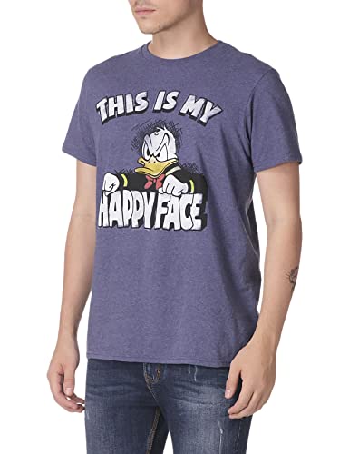 Disney mens Disney Men's Donald Duck T-shirt novelty t shirts, Navy Heather, X-Large US