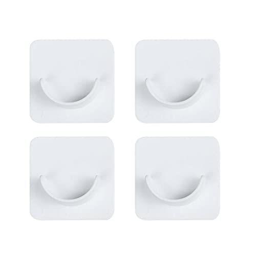Tookie Curtain Rod Holder, 2pcs/4pcs U Shape Closet Rod Bracket, Plastic No Drilling Shower Rods Holder, Self Adhesive Plastic Hook Wardrobe Rail End Supports, DIY for Home Bathroom(Size:4pcs)